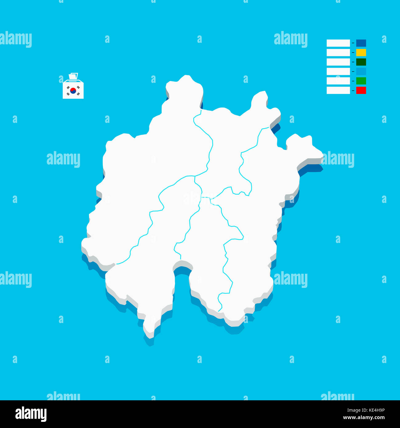 Infographic map of Daejeon in Korea Stock Photo - Alamy