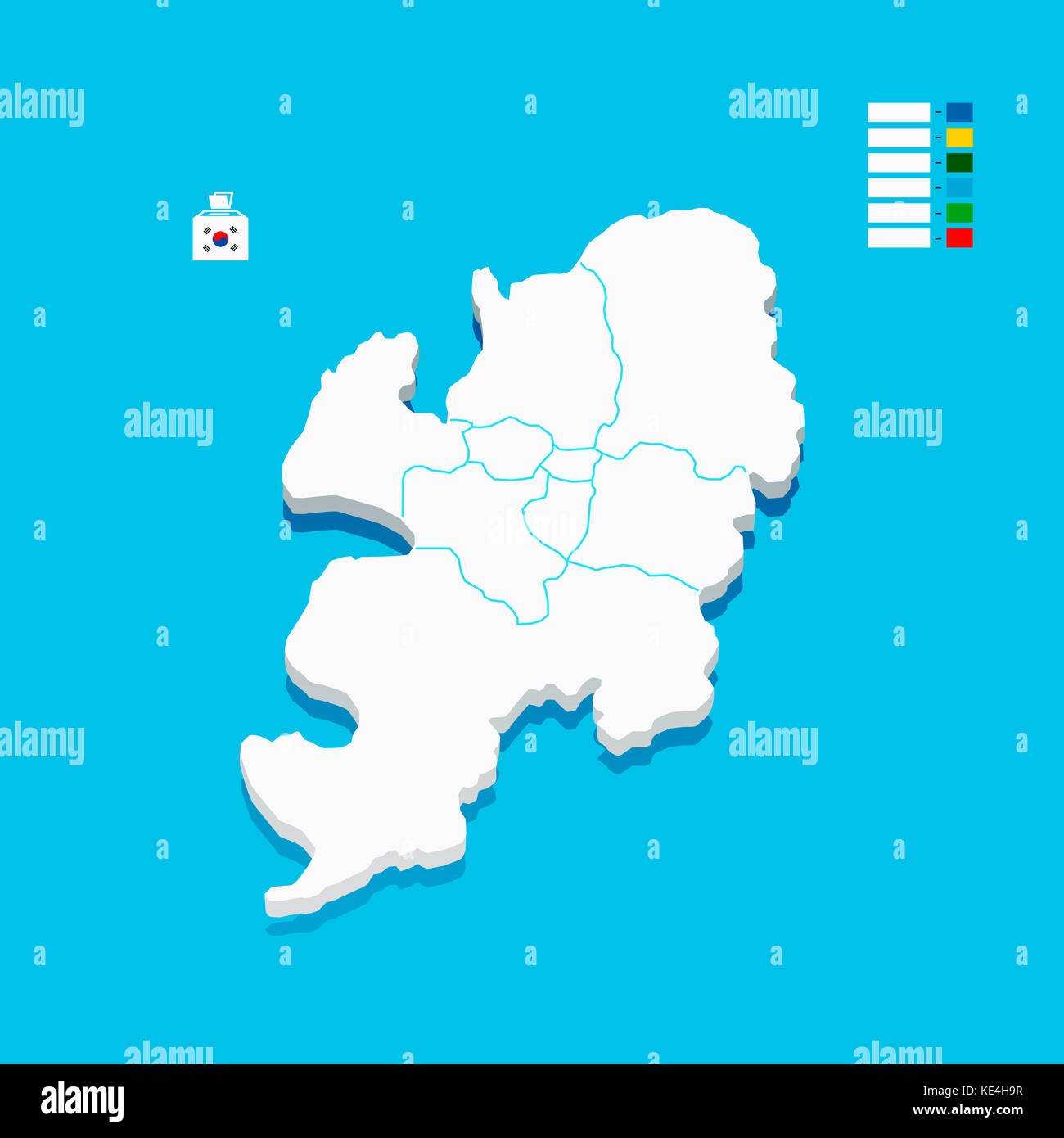 Infographic map of Daegu in Korea Stock Photo - Alamy