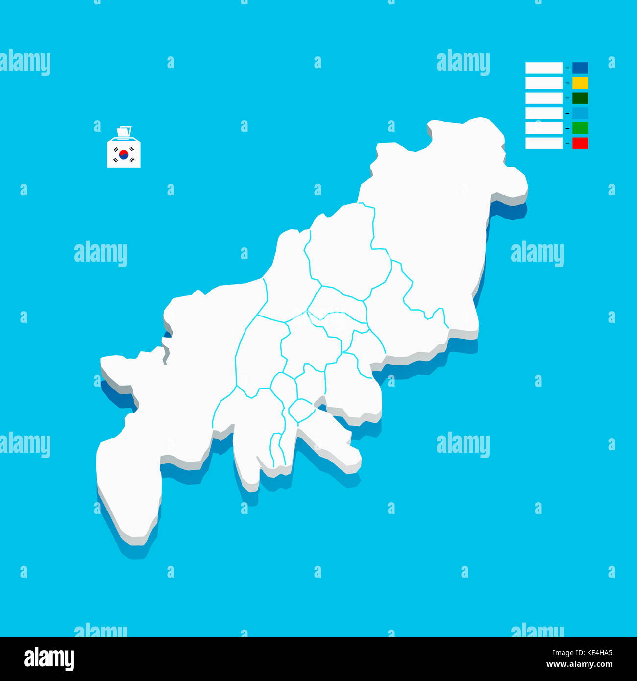 Infographic map of Busan city in Korea Stock Photo - Alamy