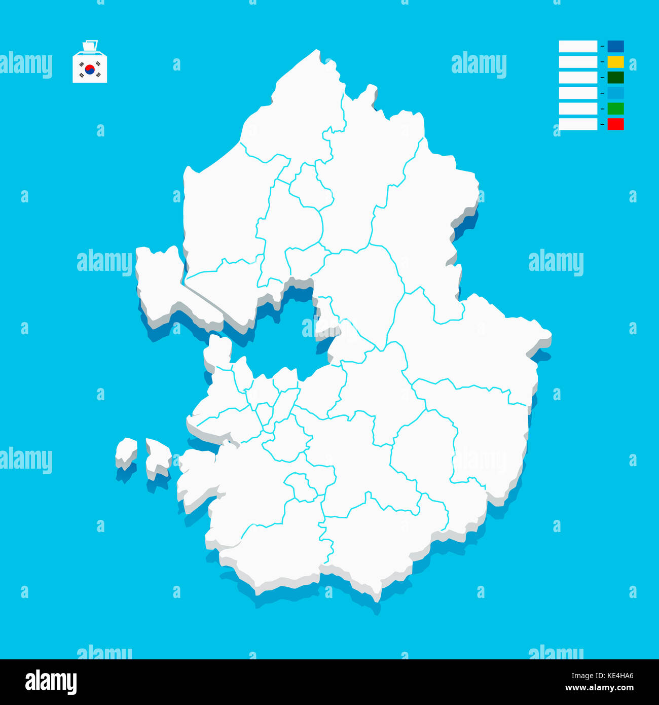 Infographic map of Gyeonggi-do in Korea Stock Photo - Alamy
