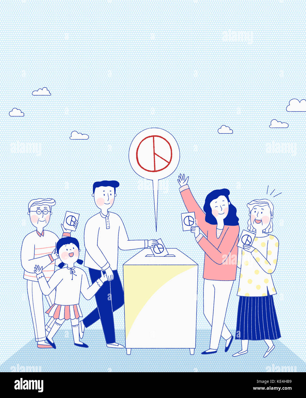 Mother and daughter voting hi-res stock photography and images - Alamy