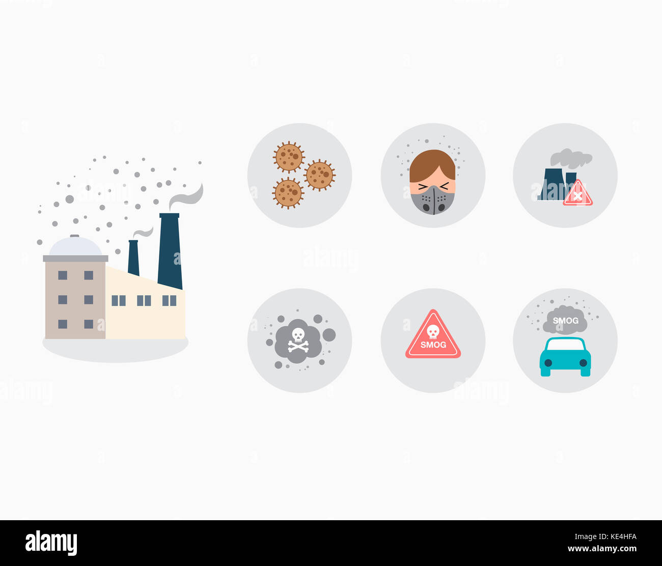 Fine dust pollution Cut Out Stock Images & Pictures - Alamy