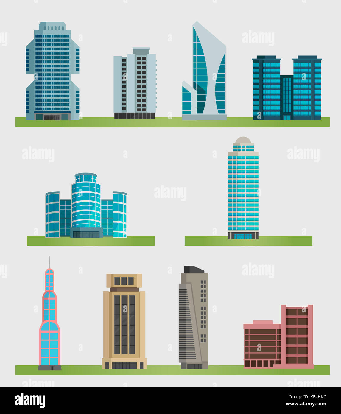 Various modern structures in city Stock Photo - Alamy