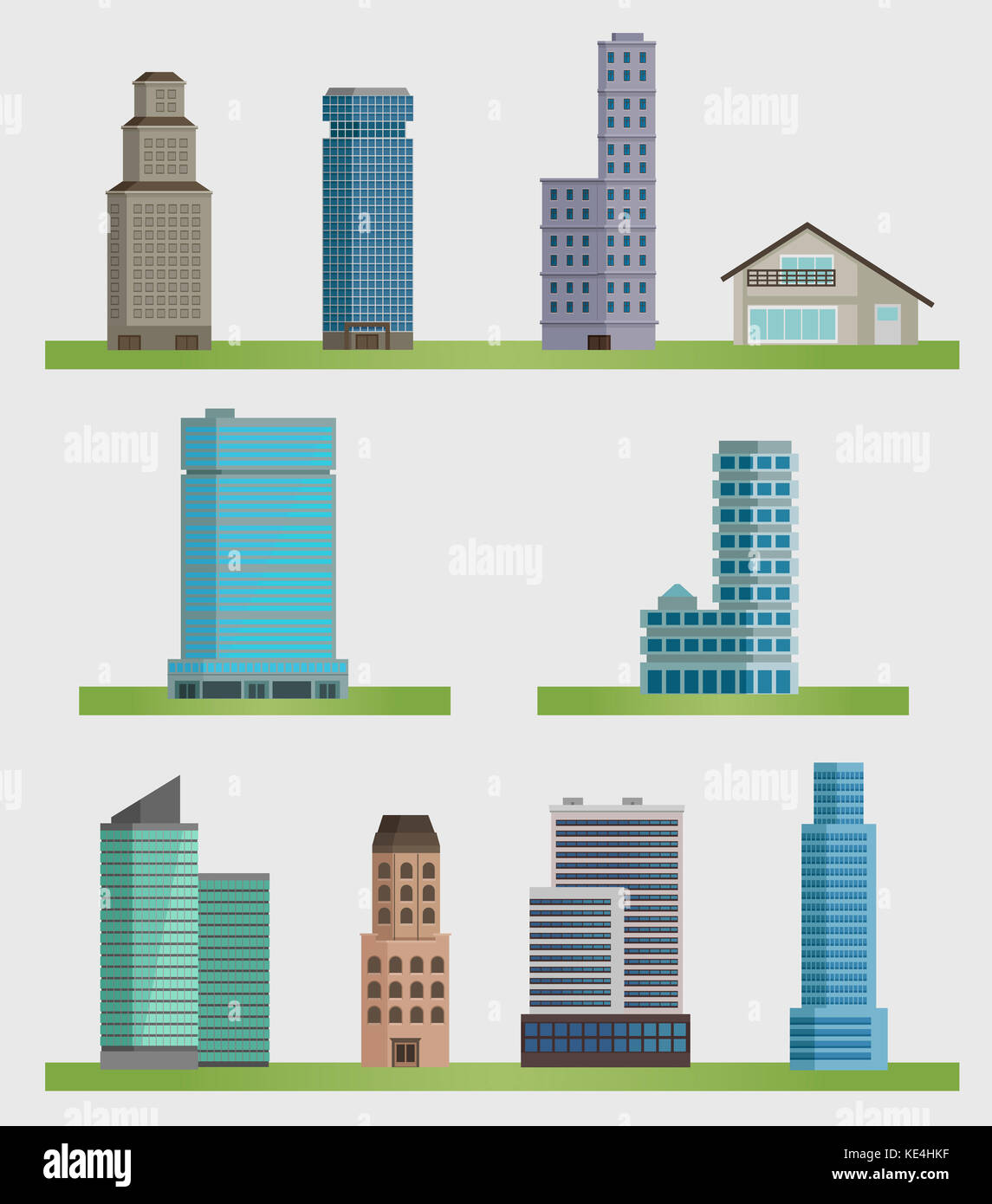 Various modern structures in city Stock Photo - Alamy