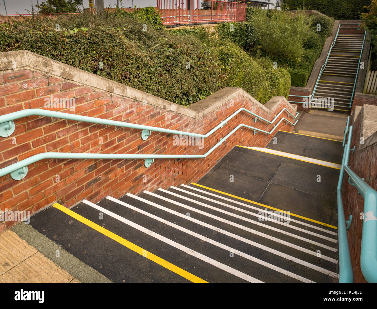 Staircase and underpass of the Tyne and Wear metro at East Boldon ...