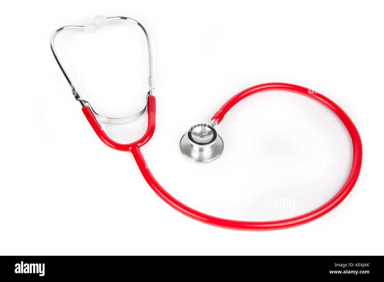 Red Medical phonendoscope Stock Photo - Alamy