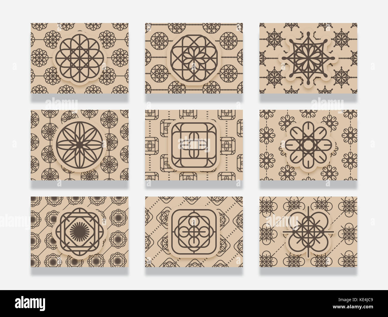 Various oriental geometric patterns Stock Photo - Alamy
