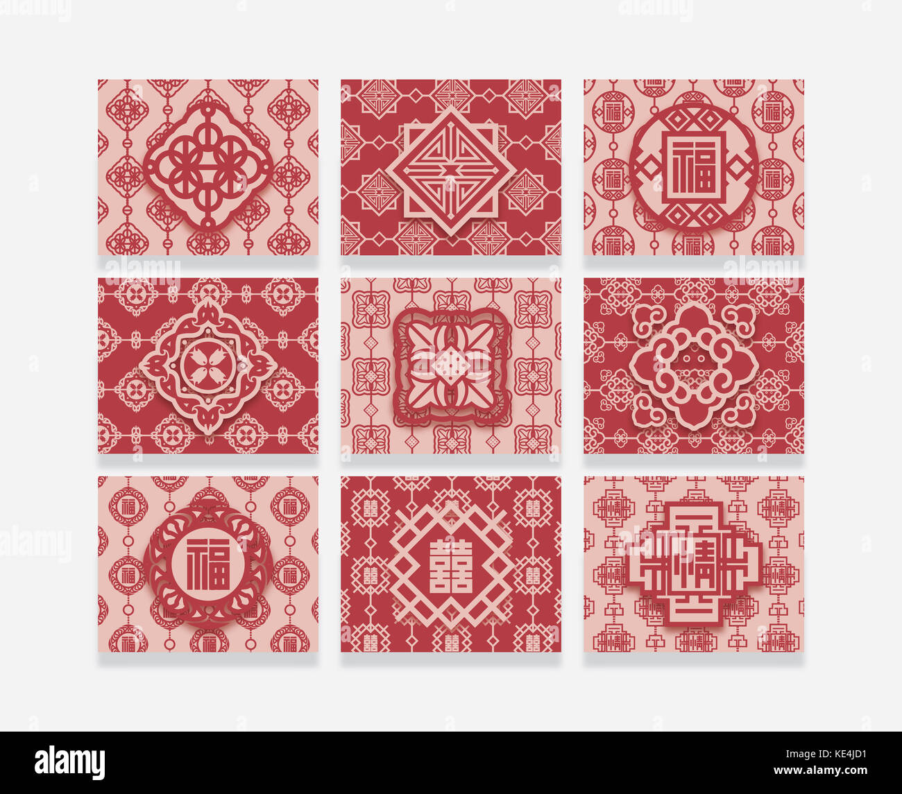 Various oriental patterns illustration hi-res stock photography and ...