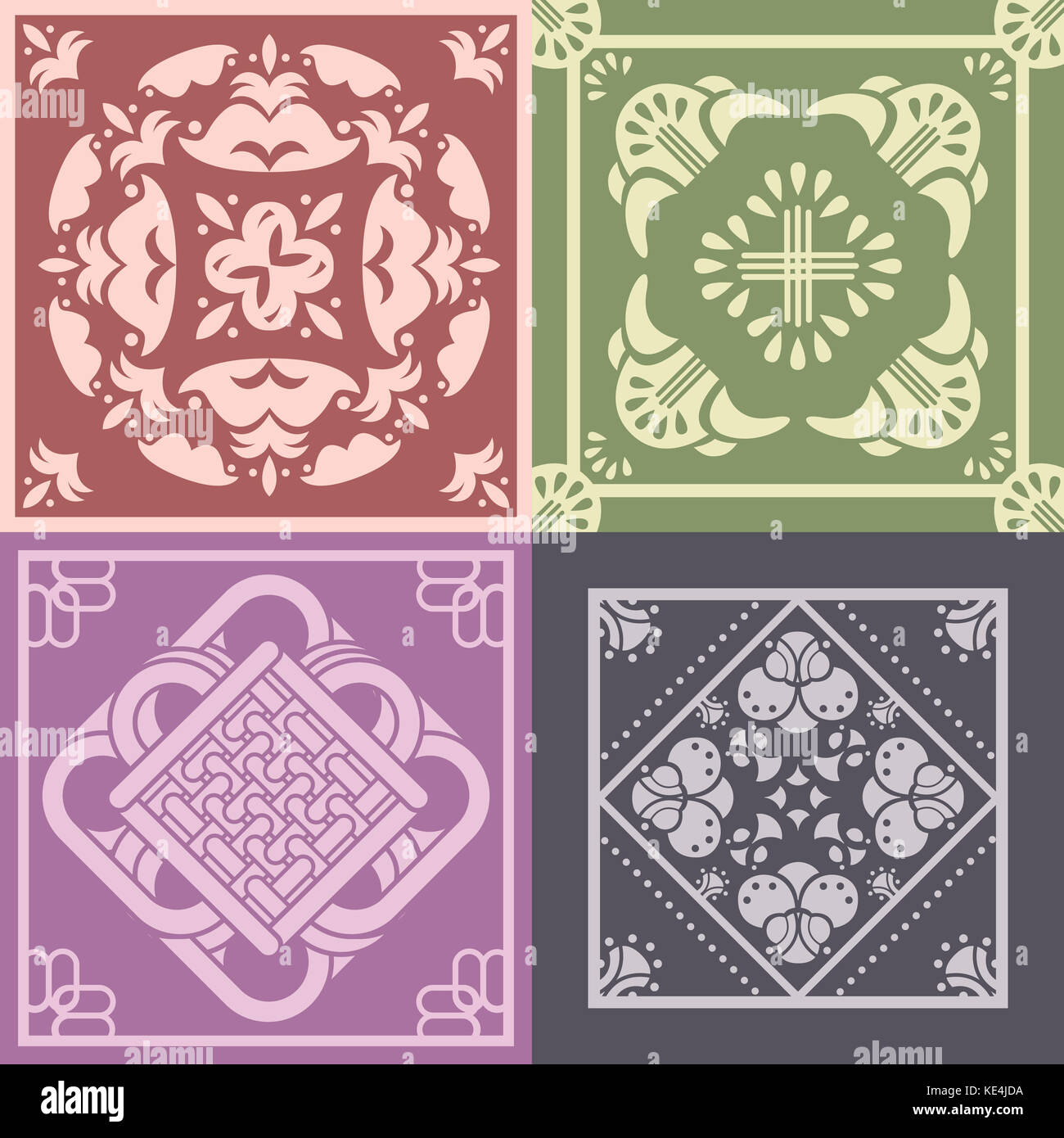 Various oriental patterns illustration hi-res stock photography and ...
