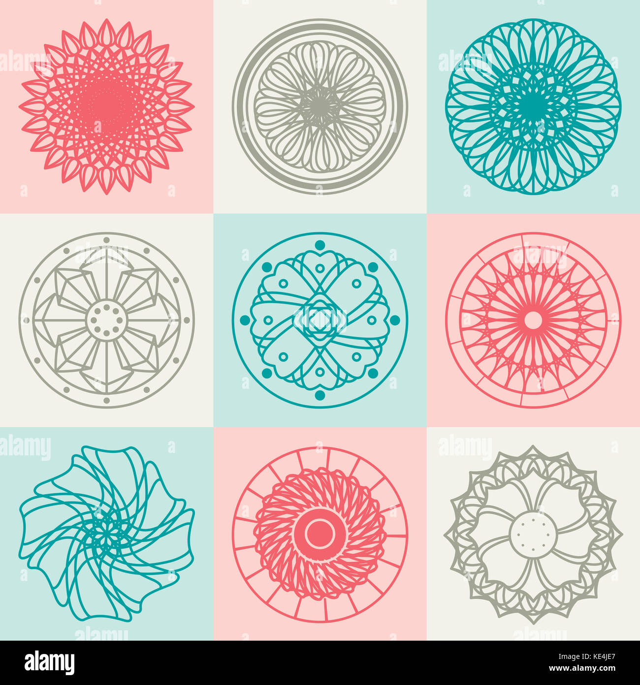 Various traditional oriental geometric patterns Stock Photo - Alamy
