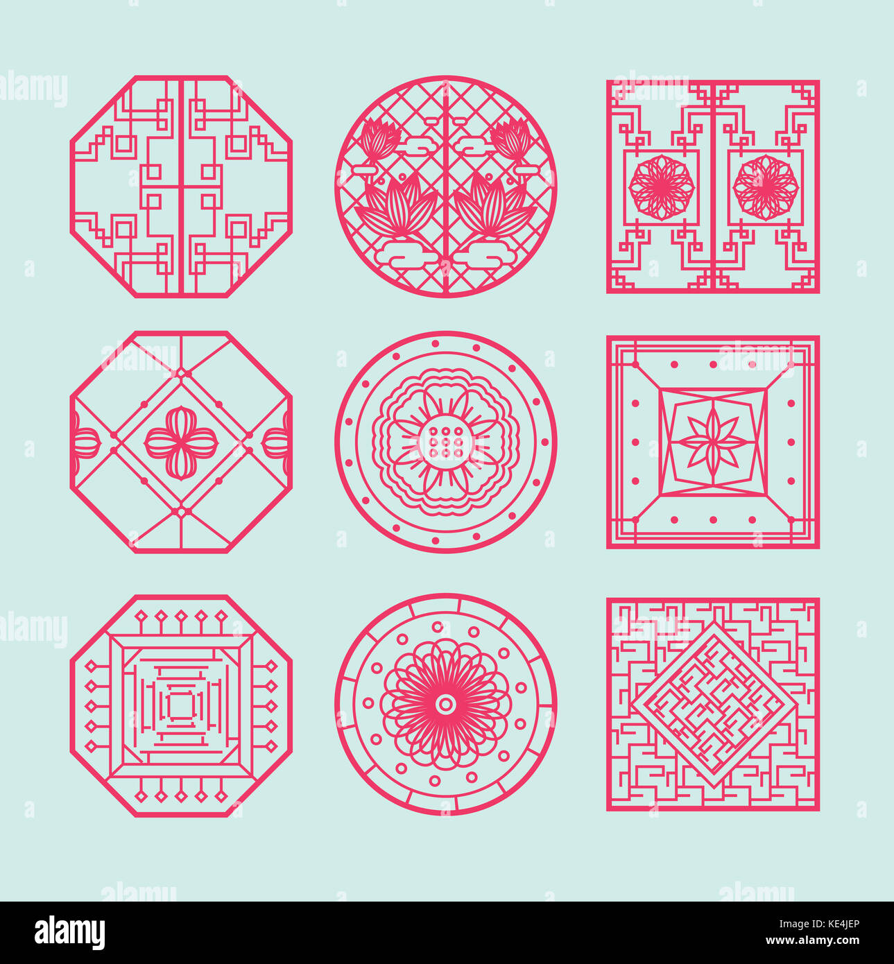 Various oriental geometric patterns Stock Photo - Alamy