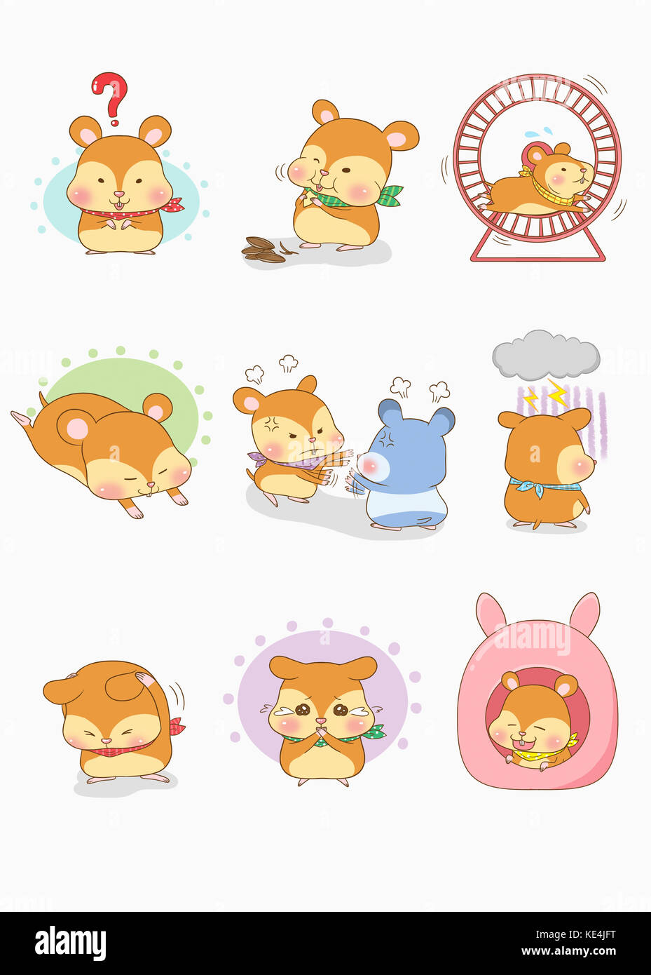 Various emotions of cute hamsters Stock Photo - Alamy