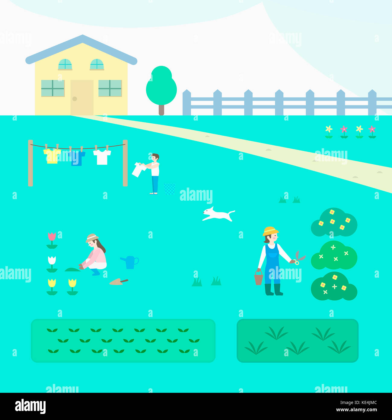 Lifestyle of people enjoying country life Stock Photo - Alamy