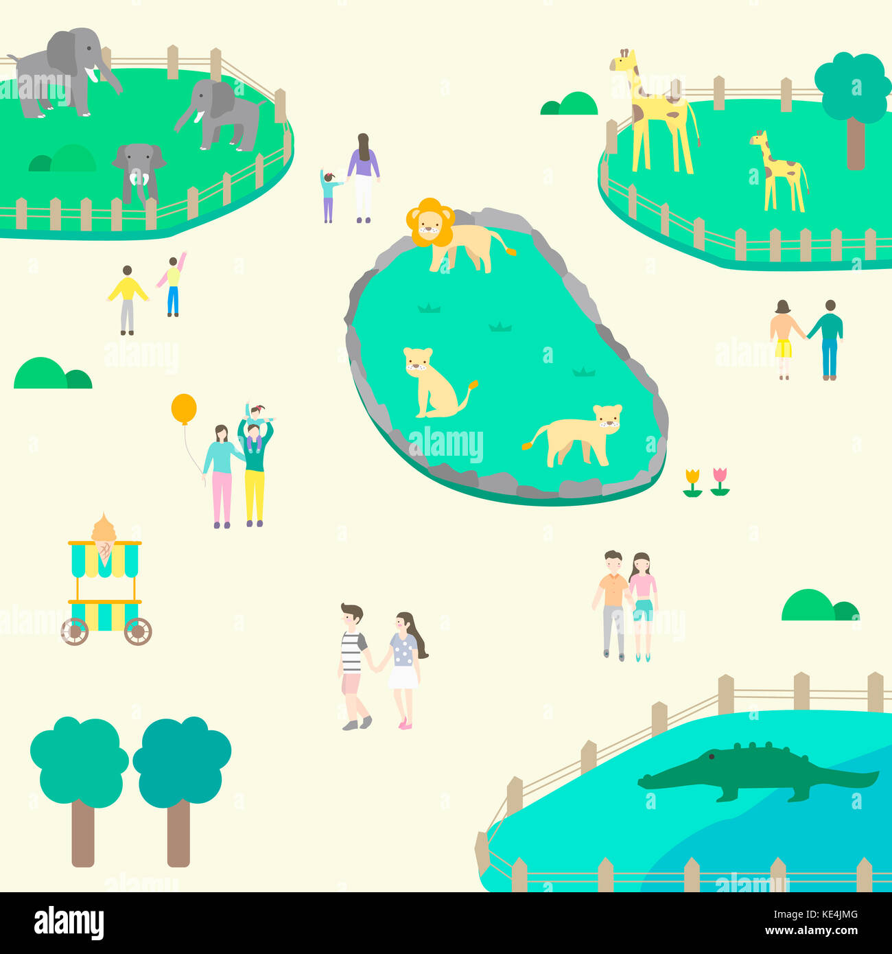 People visiting zoo in spring Stock Photo - Alamy