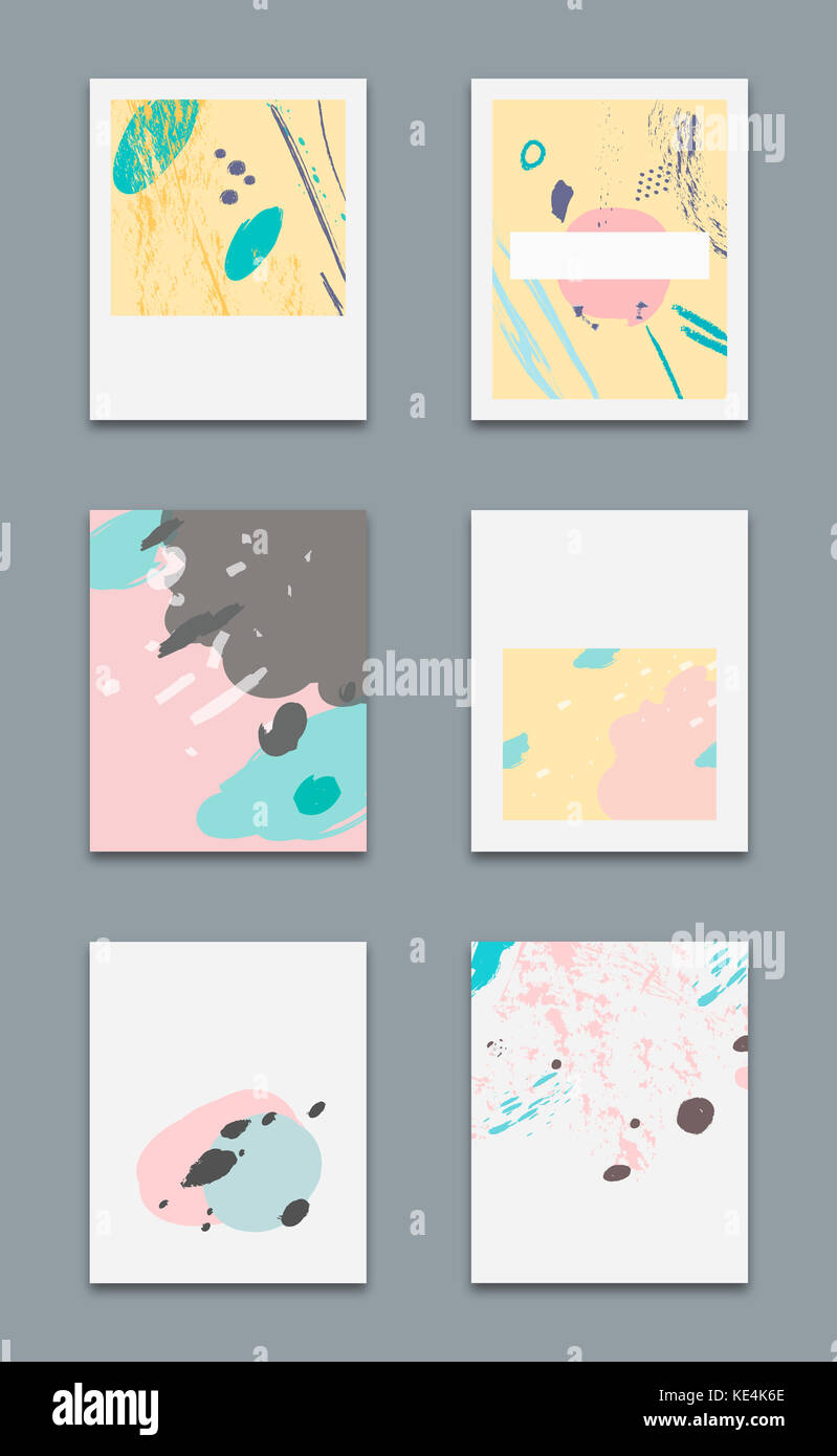 Brochure design with various creative patterns Stock Photo - Alamy