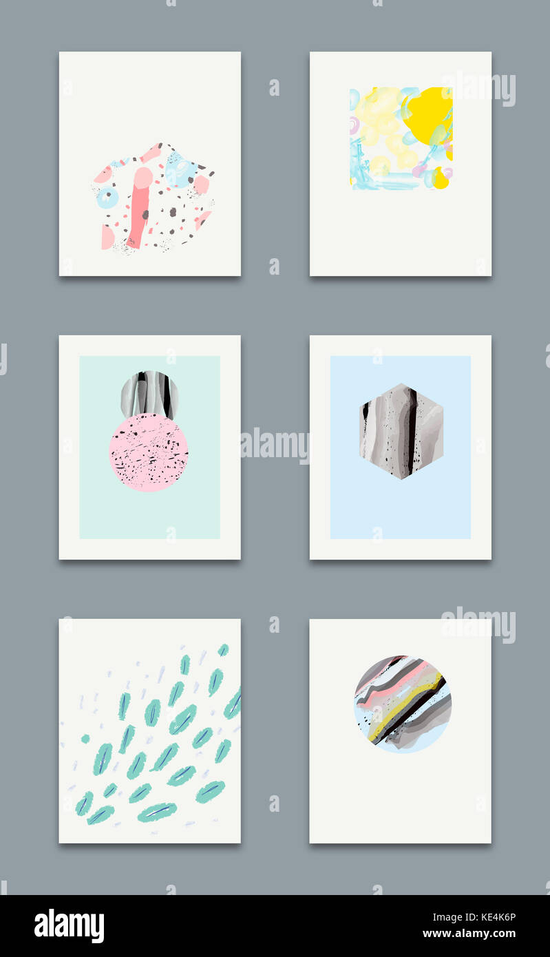 Brochure design with various creative patterns Stock Photo - Alamy