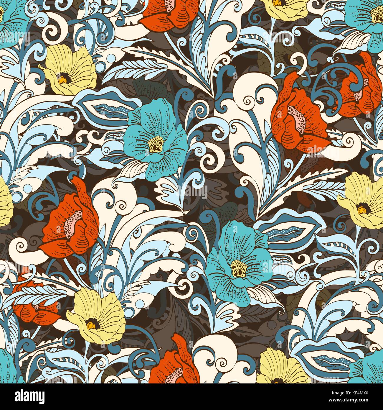 Abstract Flower Stem Cartoon