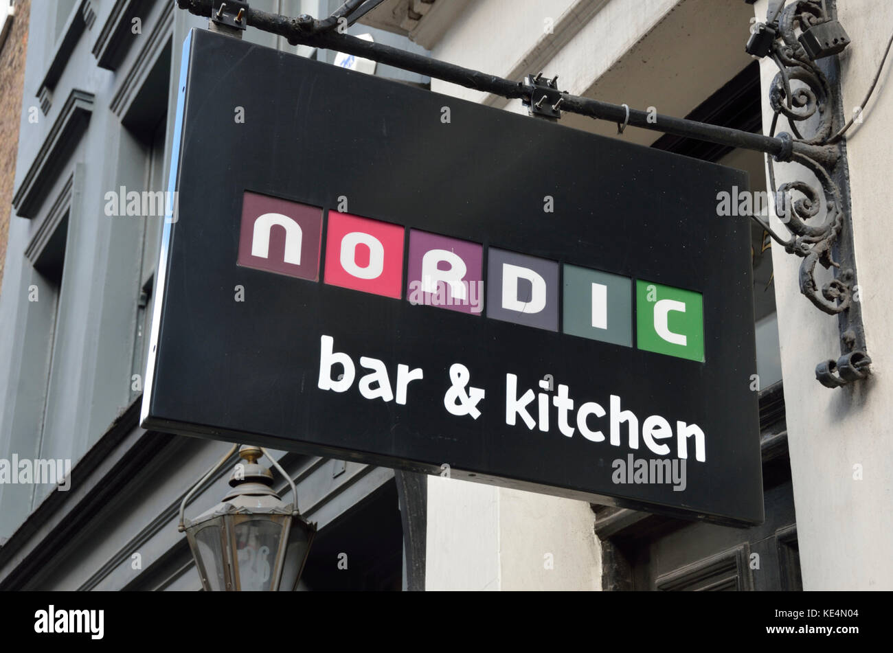 Nordic bar and kitchen in Fitzrovia, London, UK Stock Photo - Alamy