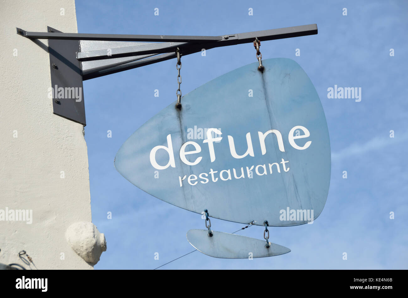 Defune restaurant in George Street, Marylebone, London, UK Stock Photo ...
