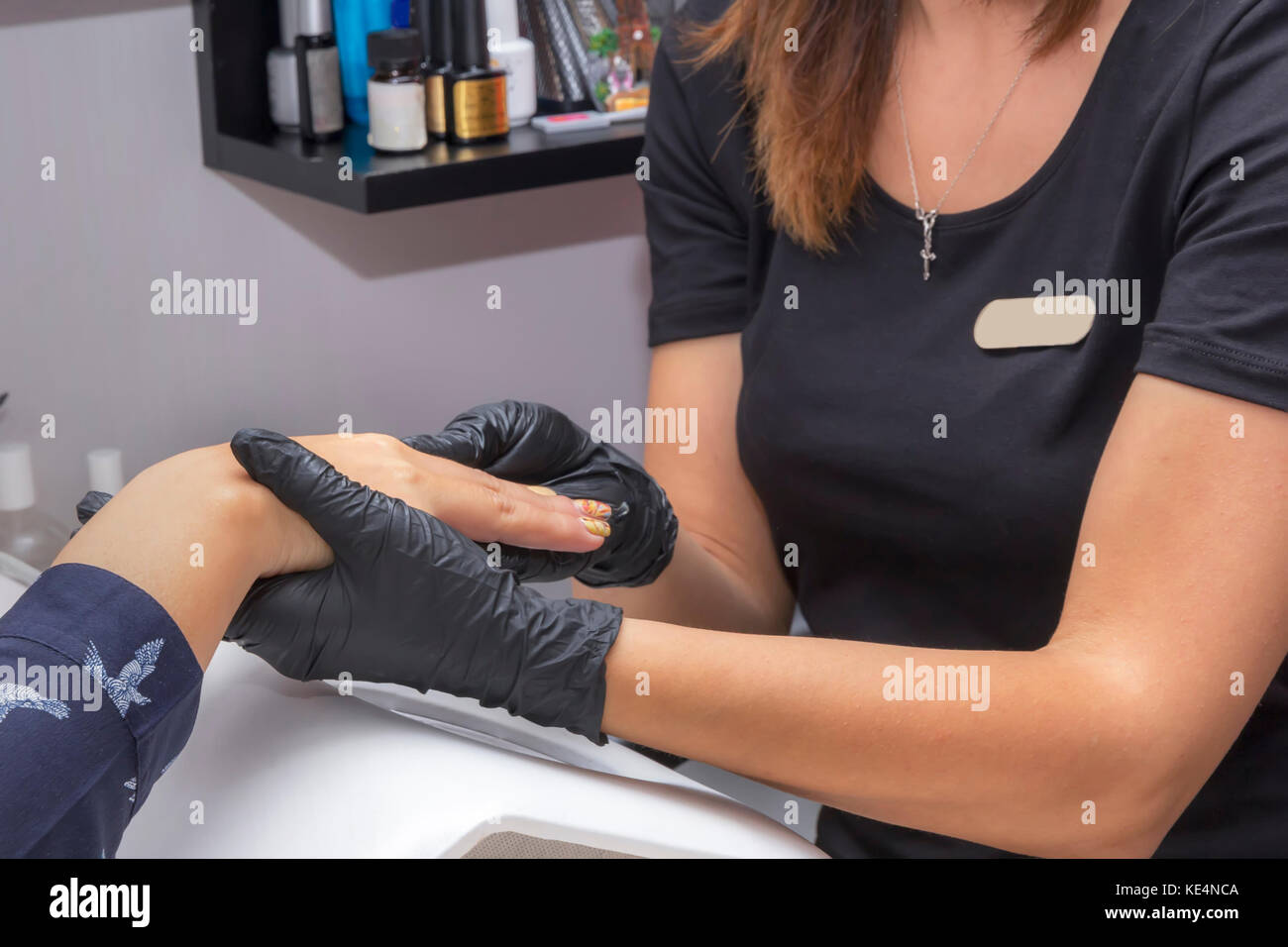 Hand Care Treatment- a specialist examines a hand Stock Photo - Alamy