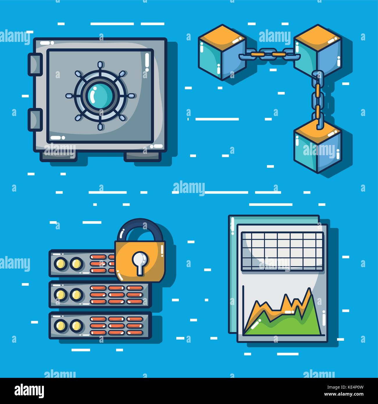 blockchain cubes digital security technology Stock Vector Image & Art ...