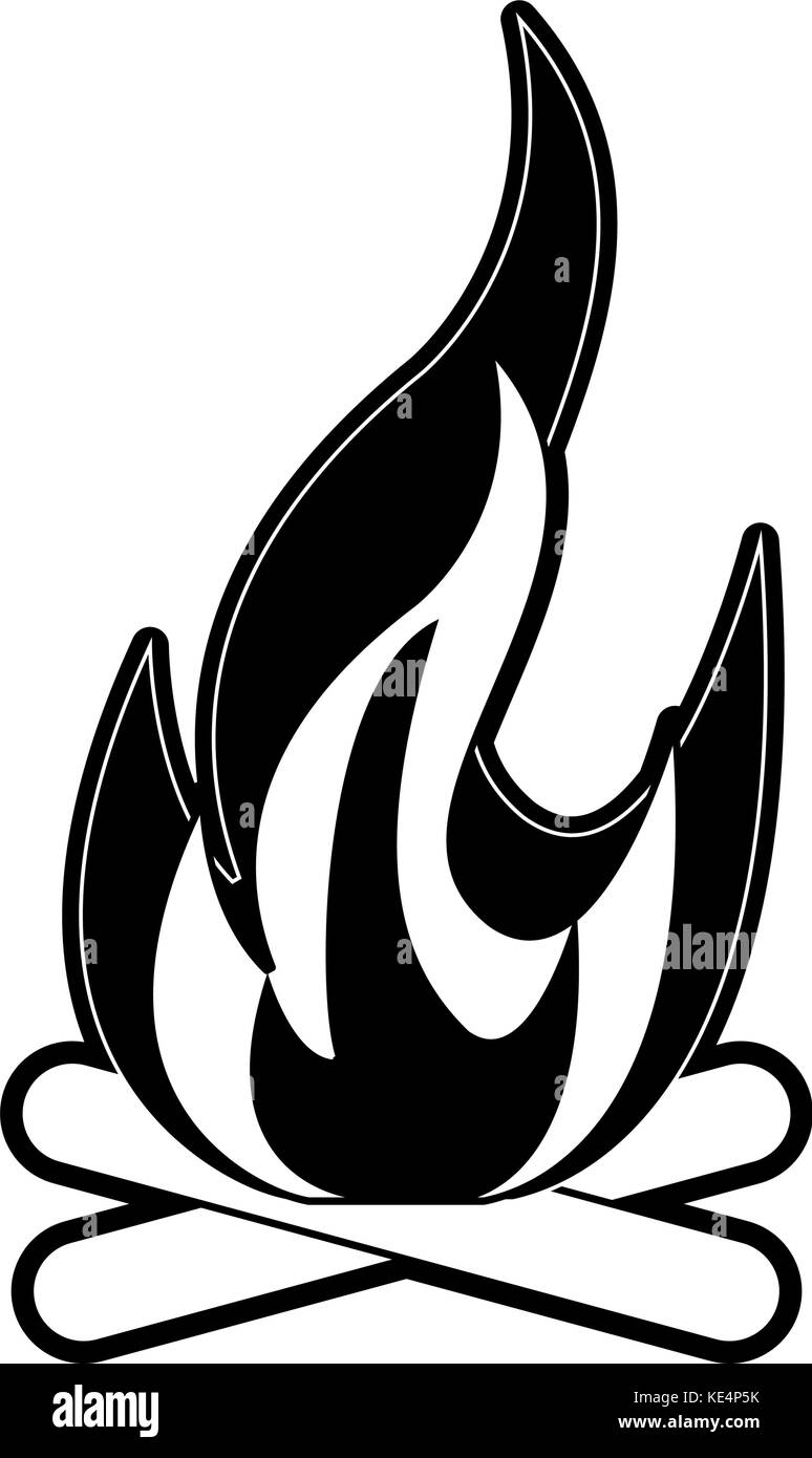 Camping bonfire isolated Stock Vector Image & Art - Alamy