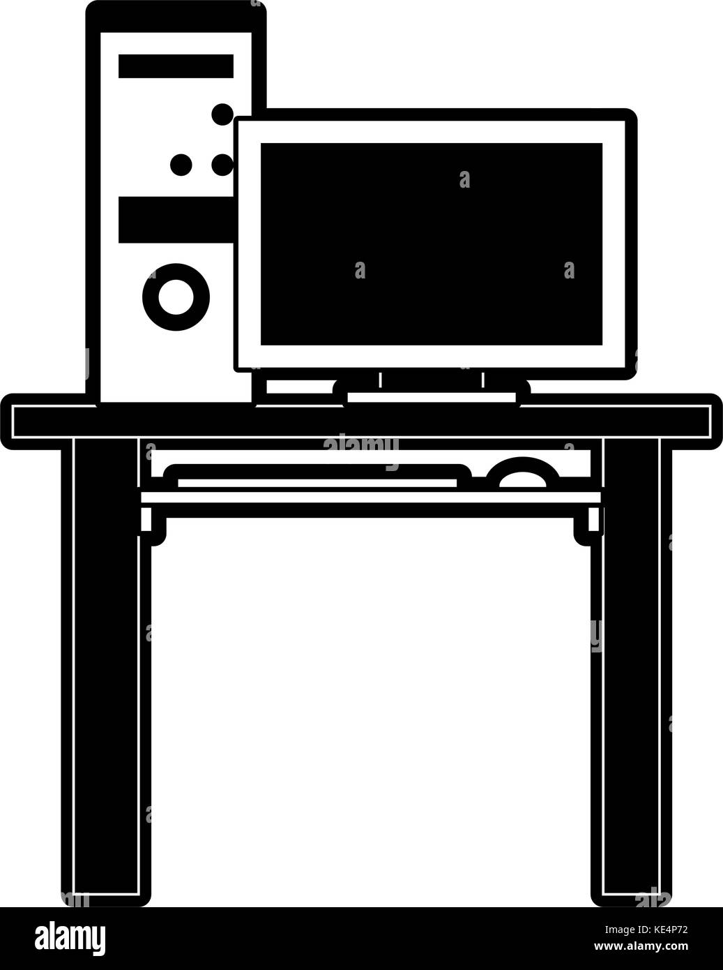 Computer with cpu Stock Vector Image & Art - Alamy