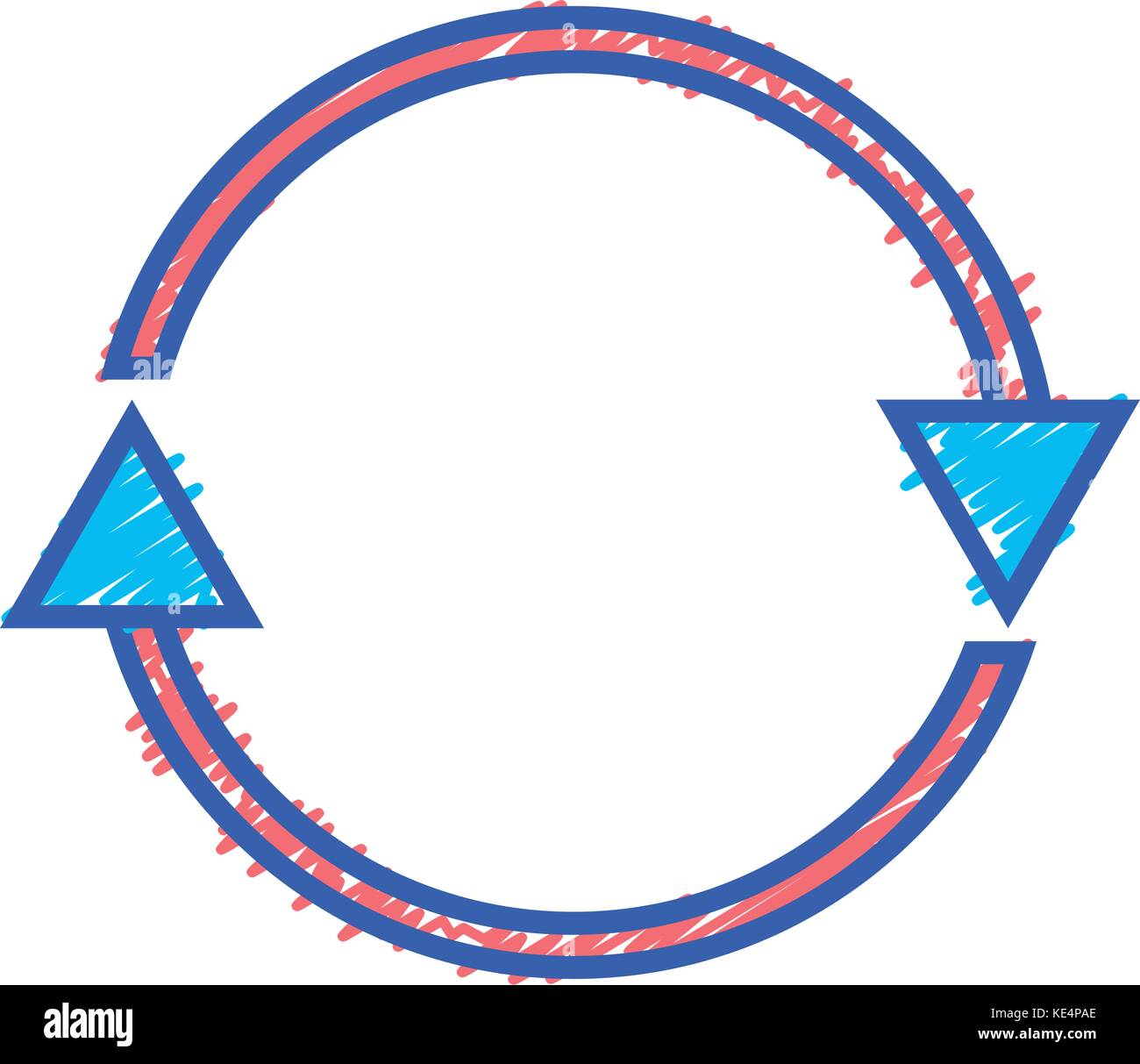 color arrows in circle symbol of loading progress Stock Vector Image ...