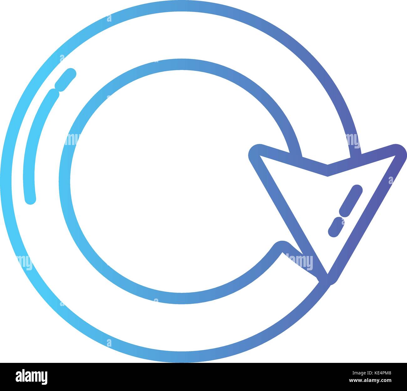 line arrow circle sign loading progress Stock Vector Image & Art - Alamy