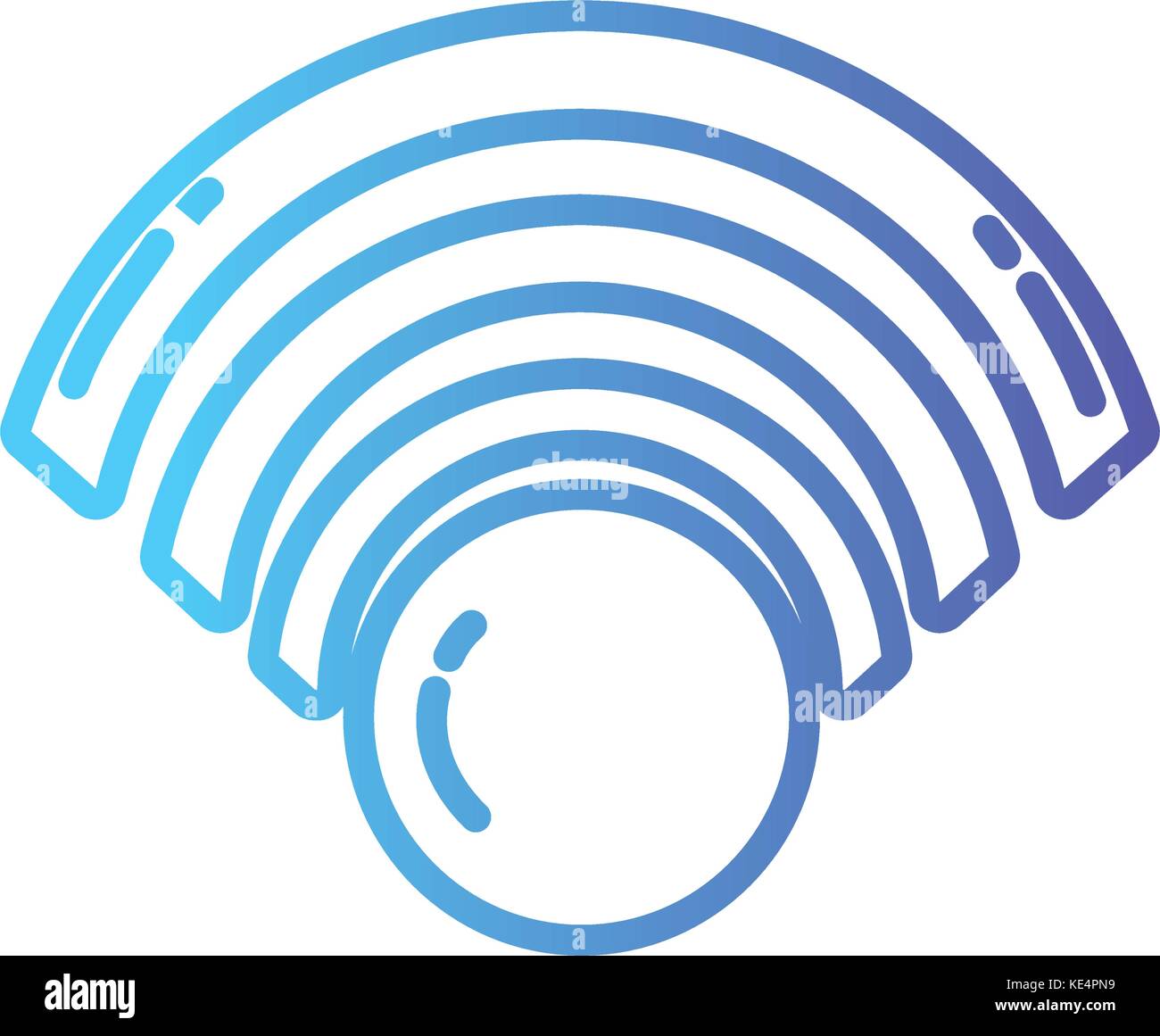 line wifi symbol to connection in the digital web Stock Vector Image ...