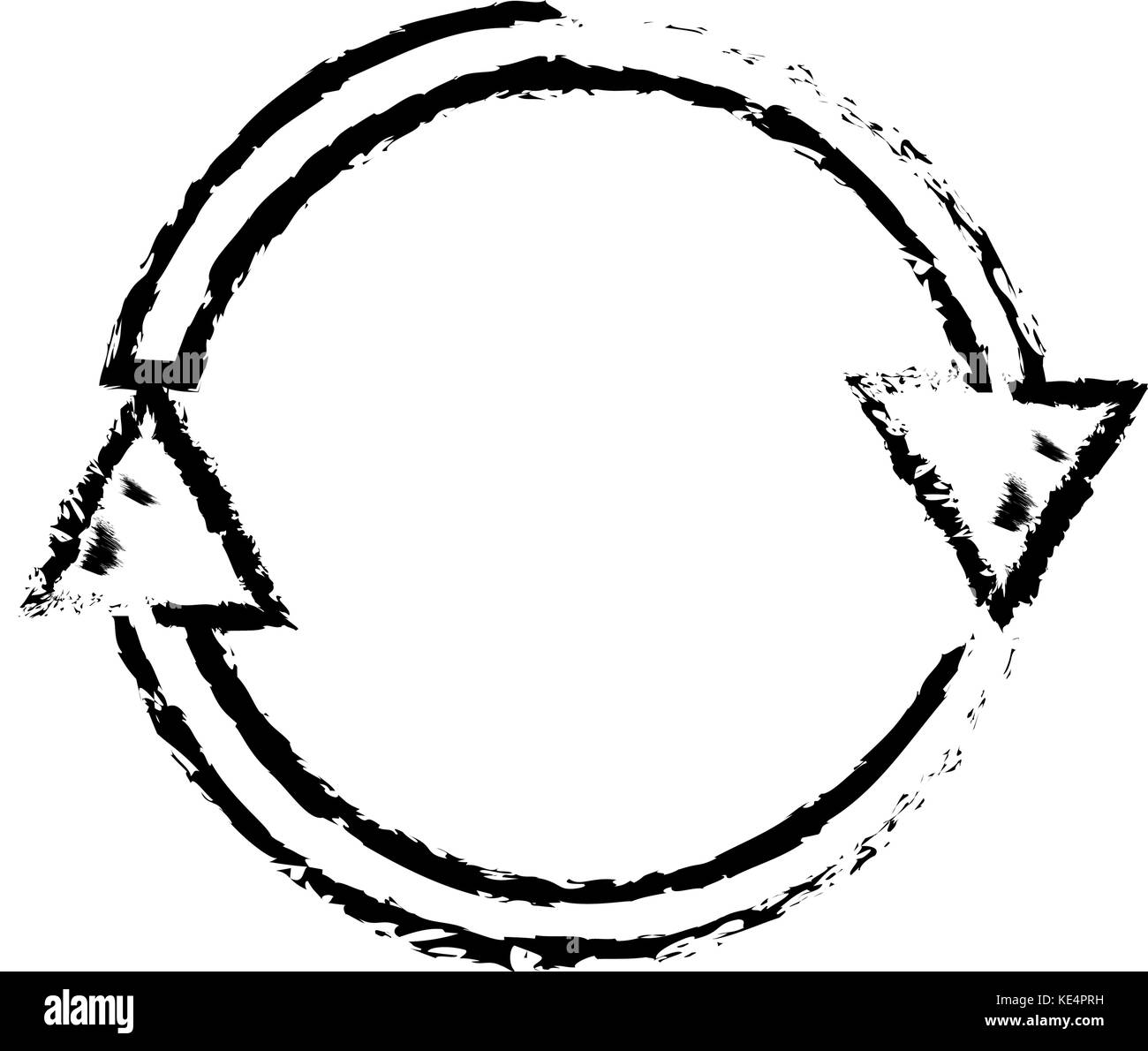 figure arrows in circle symbol of loading progress Stock Vector Image ...