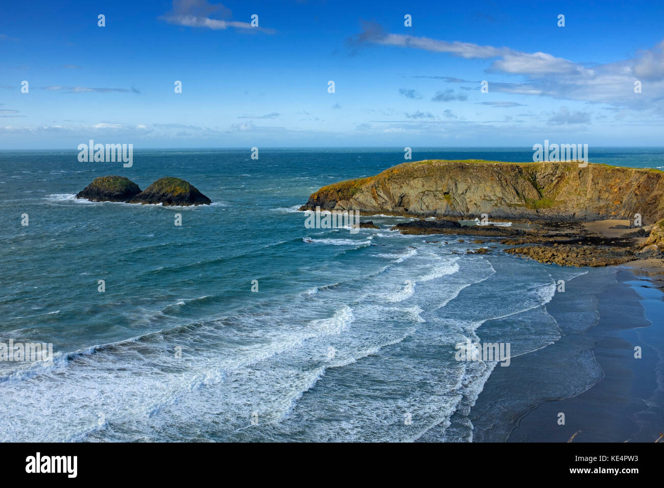 Traeth Llyfn bay near St David's Stock Photo - Alamy