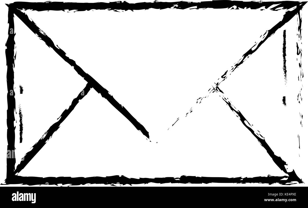 figure letter card closed with message information Stock Vector Image ...