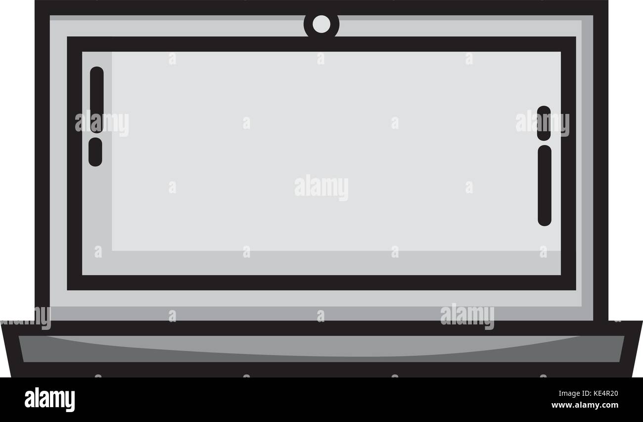 grayscale laptop screen electronic technology Stock Vector Image & Art ...