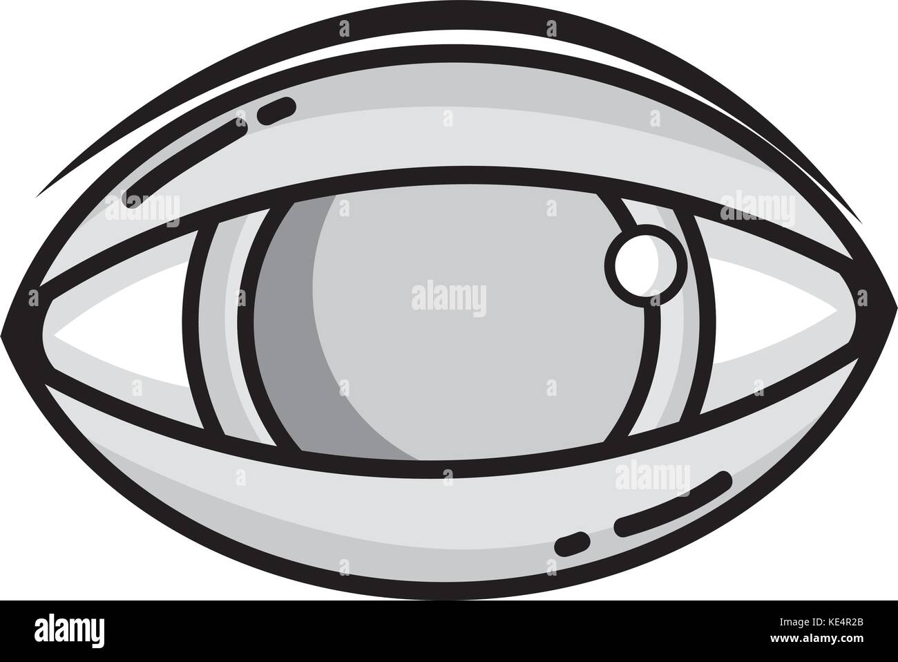 grayscale human eye to optical vision icon Stock Vector Image & Art - Alamy
