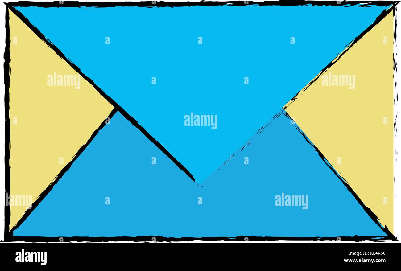 color letter card closed with message information Stock Vector Image ...