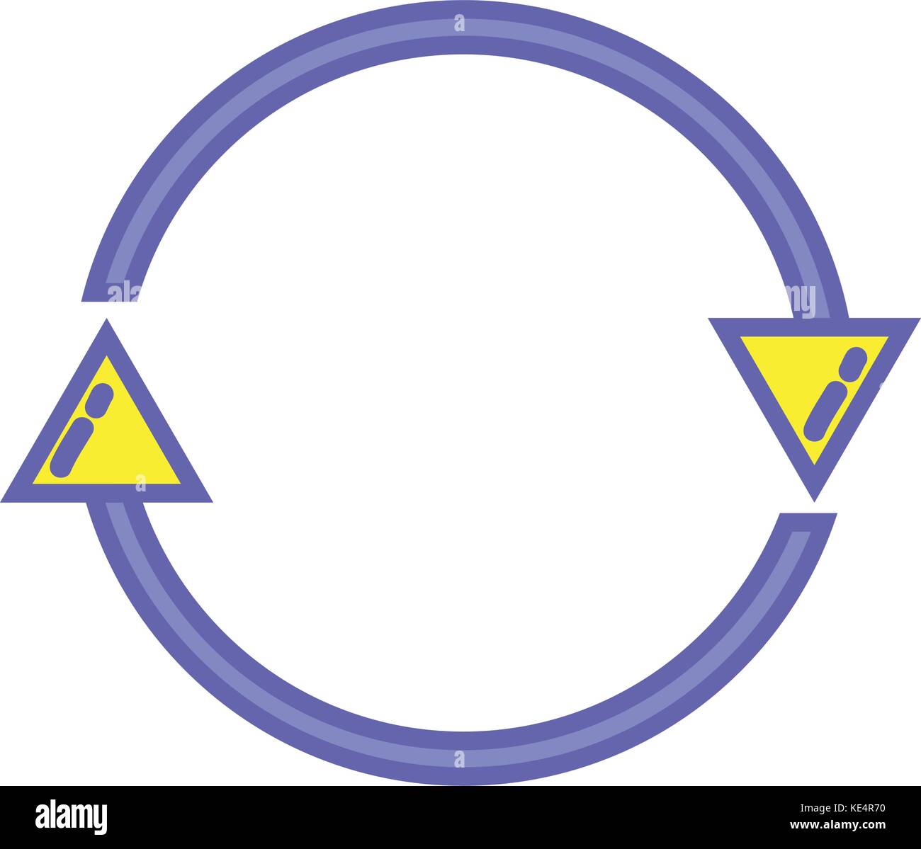 color arrows in circle symbol of loading progress Stock Vector Image ...
