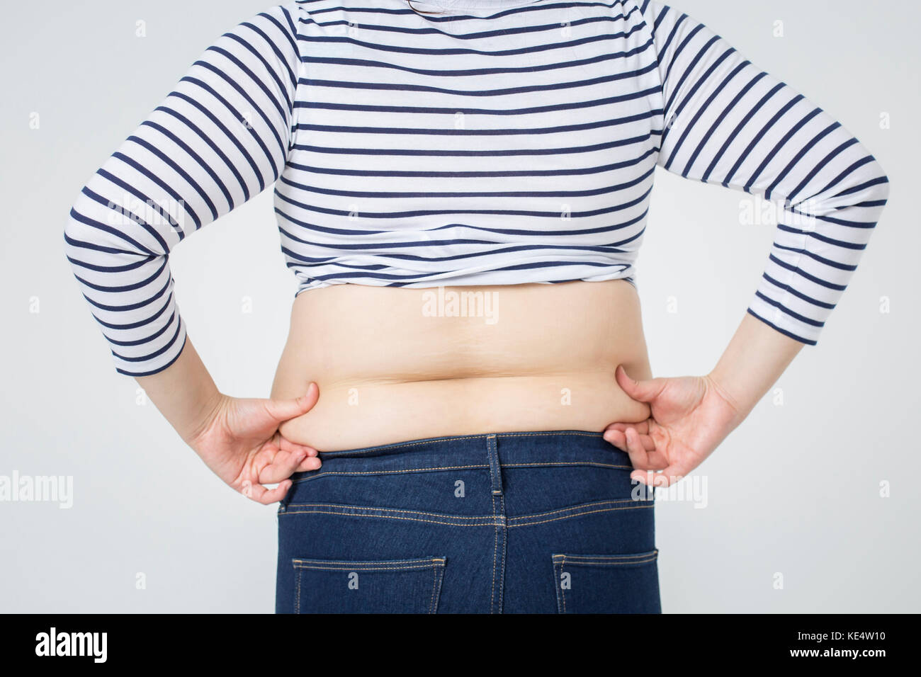 Body line of young fat woman Stock Photo - Alamy