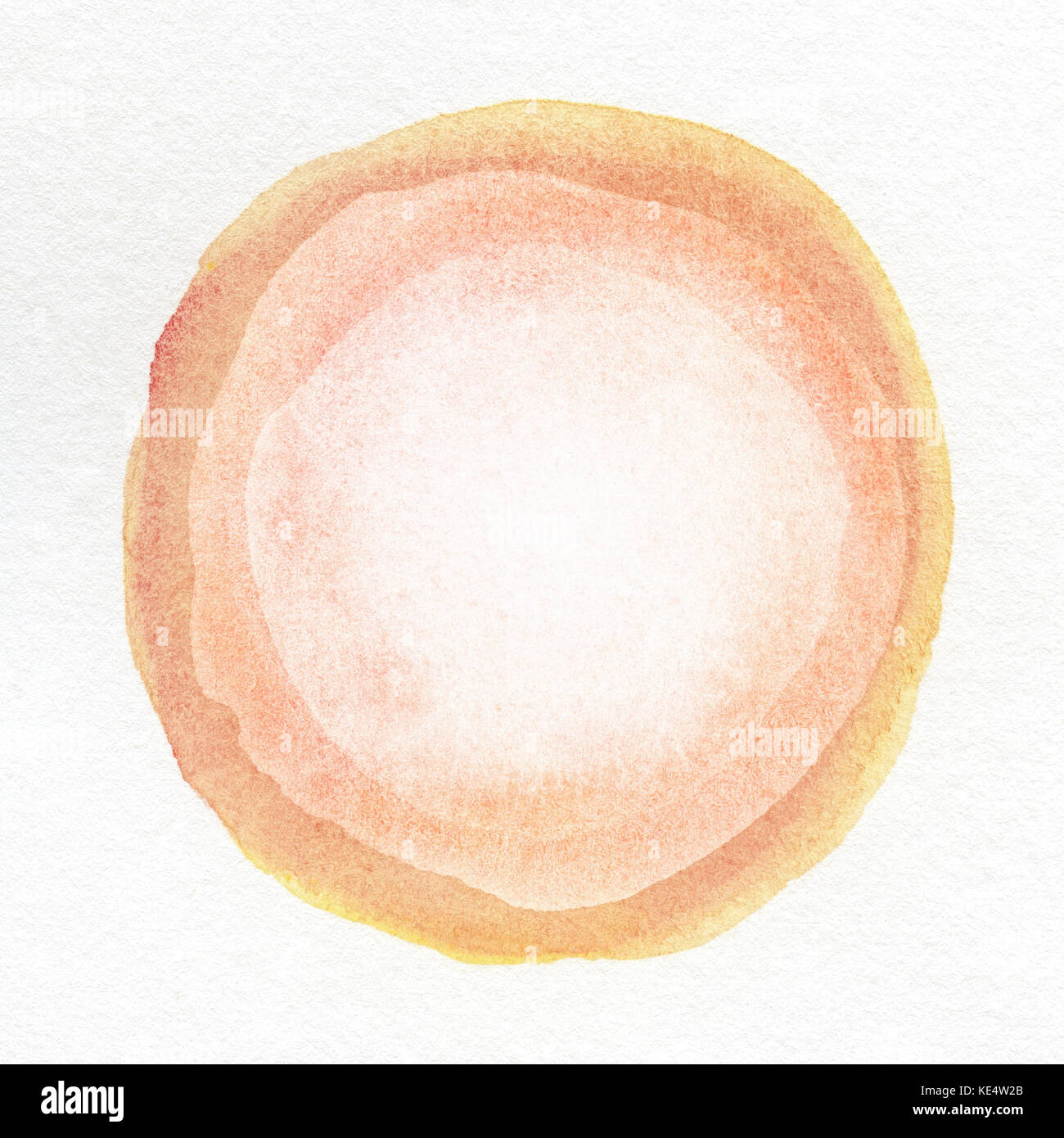 Watercolor hand painted circle on paper texture Stock Photo - Alamy