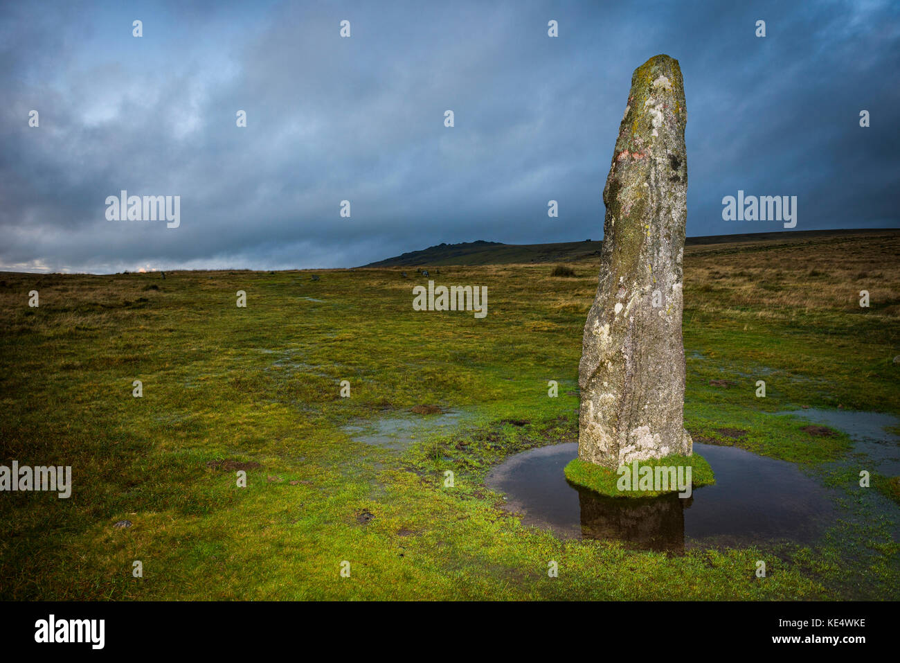 The standing stone associated with Merrivale Bronze Age Stone Circle in ...