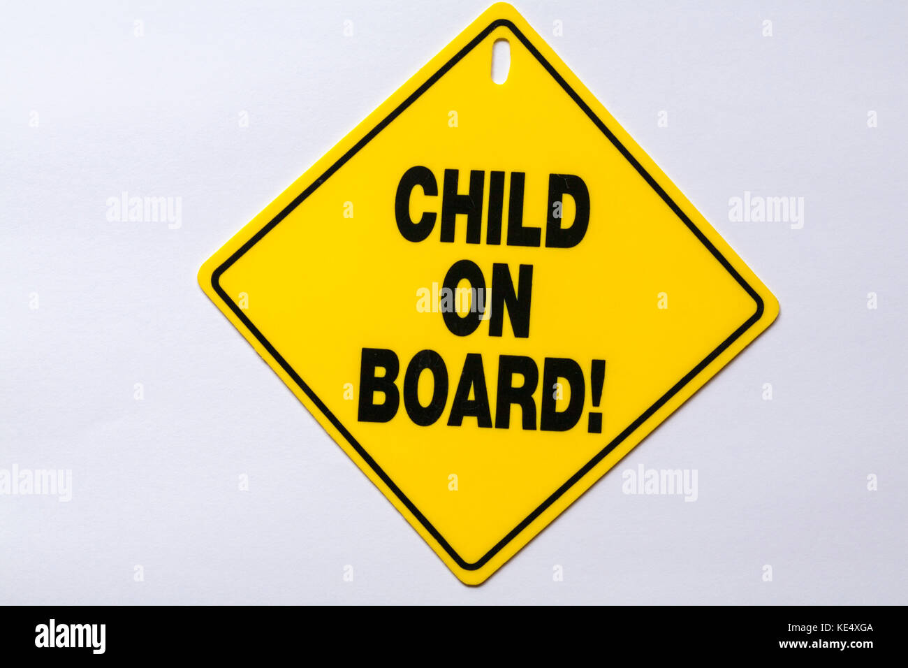 child on board sign isolated on white background Stock Photo - Alamy
