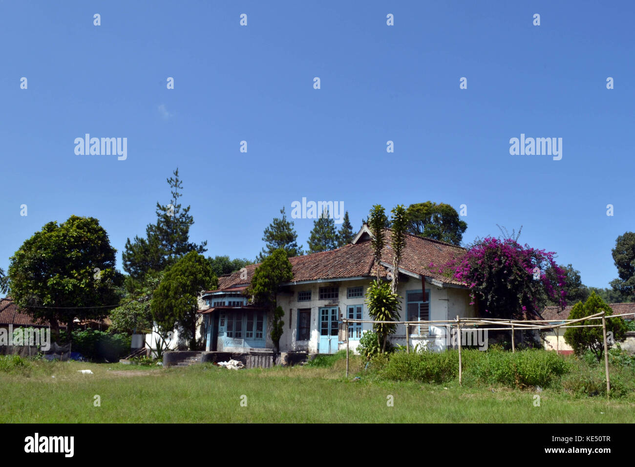 An old and abandoned house in Lembang, Bandung, West Java - Indonesia. It was a seminary complex ...