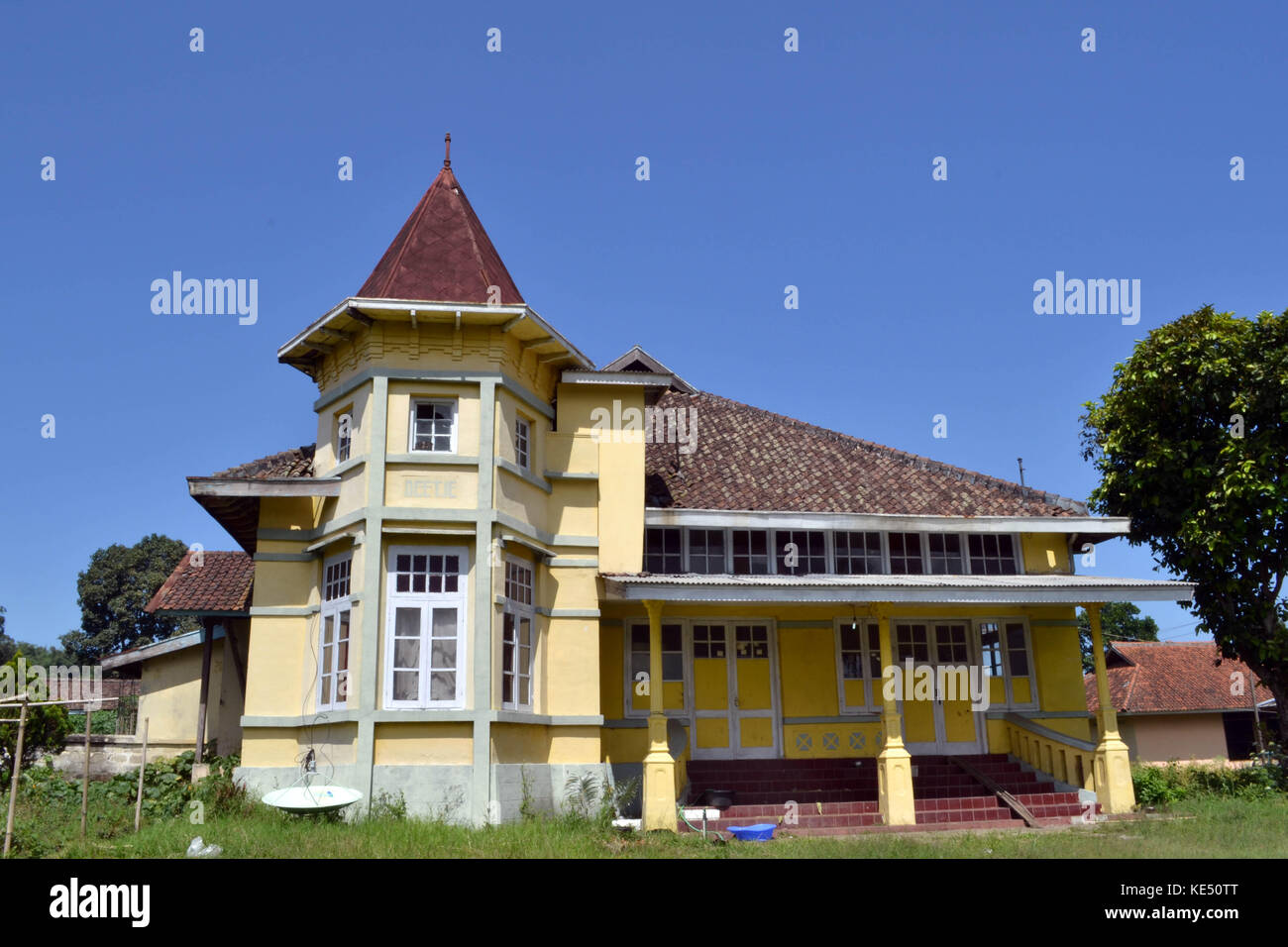 An old and abandoned house in Lembang, Bandung, West Java - Indonesia. It was a seminary complex ...