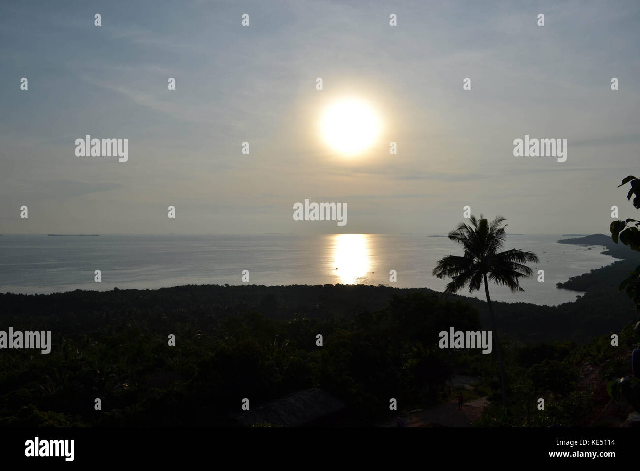 The sunset in Karimun Jawa in the north of Java Island. It has much ...