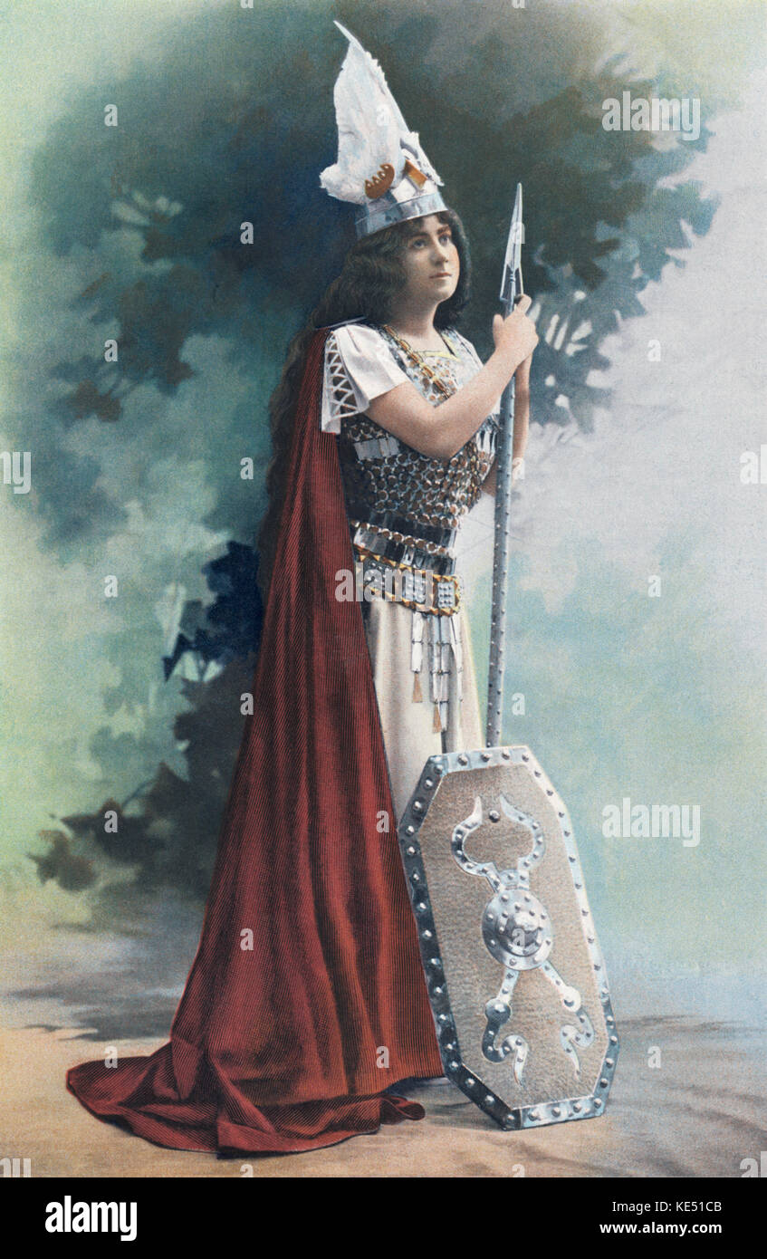 Louise Grandjean in role of Brunehilde in Richard Wagner 's opera ...