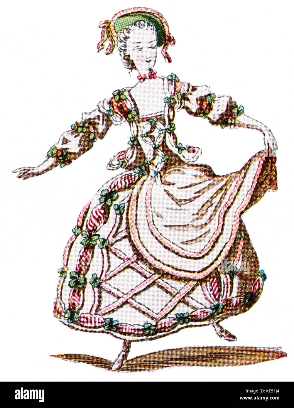 Costume design for 'Shepherdess' (Mlle. Allard) in Charles Simon Favart ...