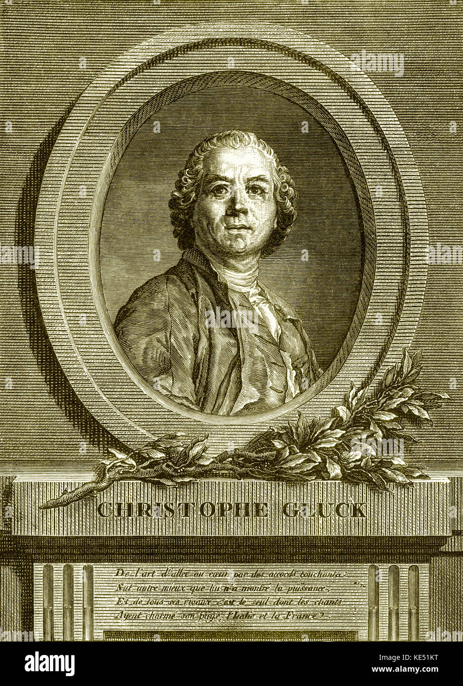 Christoph Willibald (von) Gluck - portrait of the German composer. 2 ...