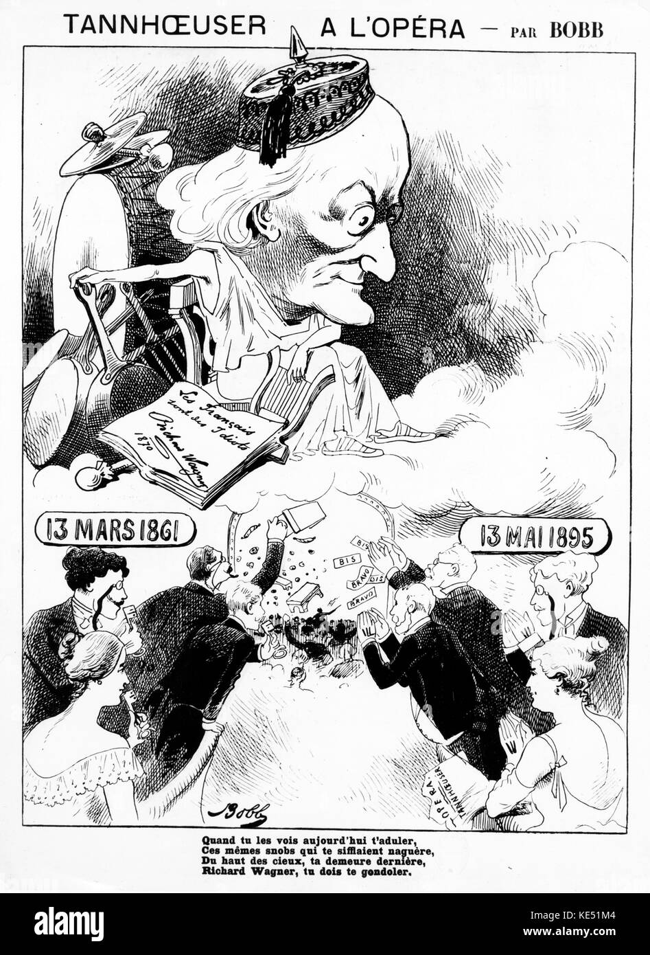 Richard wagner in french caricature Black and White Stock Photos ...