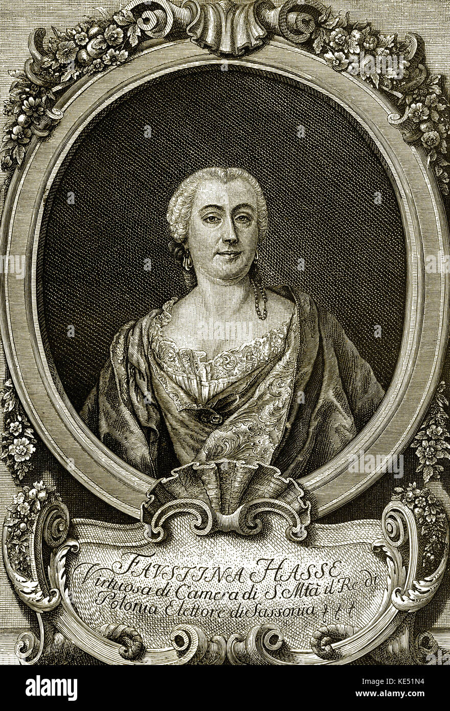 Faustina Hasse (née Bordoni) - portrait of the Italian mezzo-soprano ...