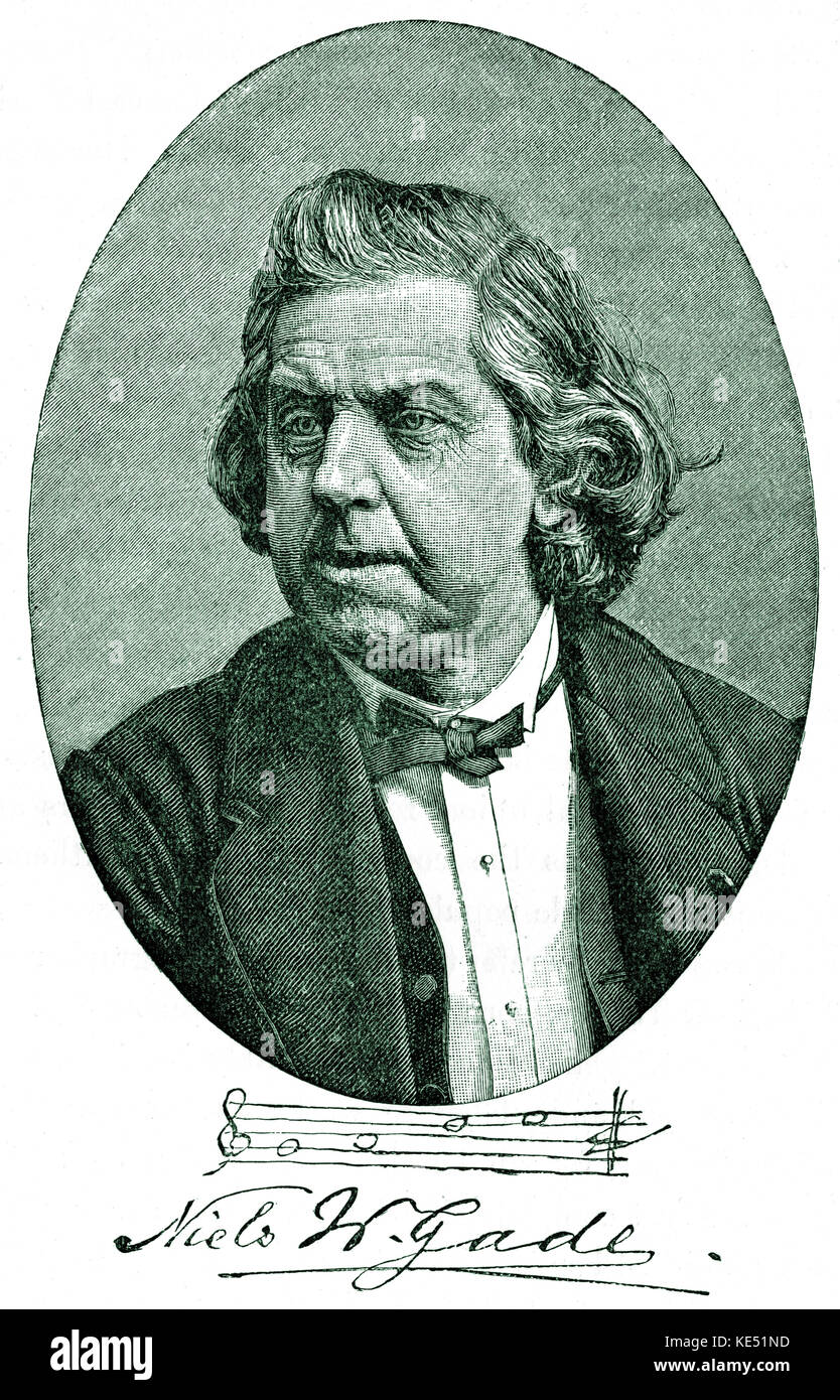 Niels Vilhelm Gade - portrait of the Danish composer, conductor, and ...